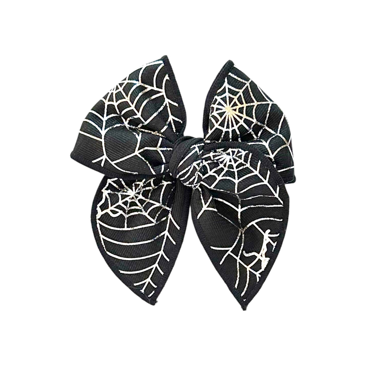Midi Black & Silver Spider Web Fable Bow – Esther and Wynn