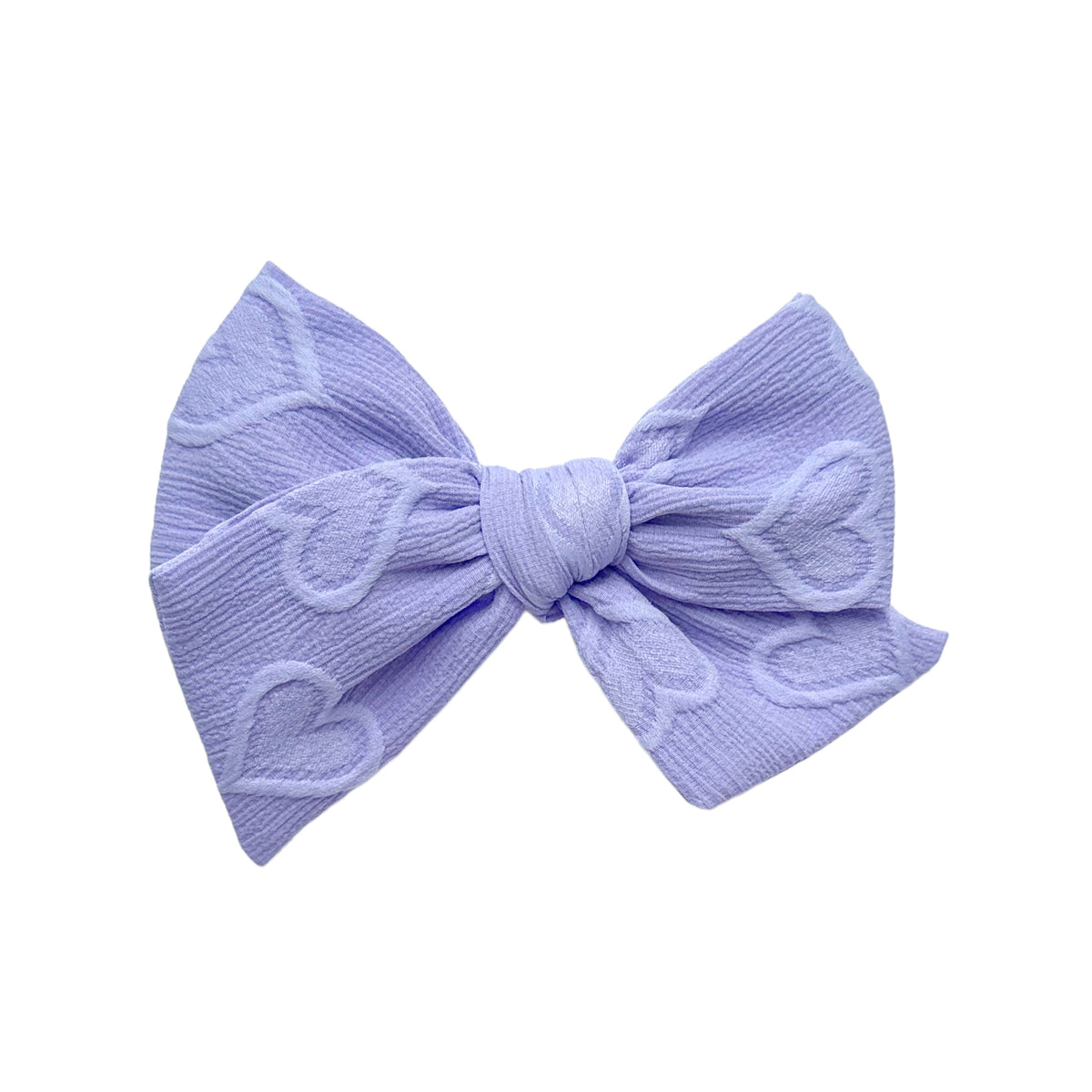 Purple Heart Embossed Pinwheel Bow – Esther and Wynn